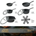 Thyme & Table12-Piece Non-Stick Signature Cookware Set, Pots and Pans Set- Grey & Gunmetal ...