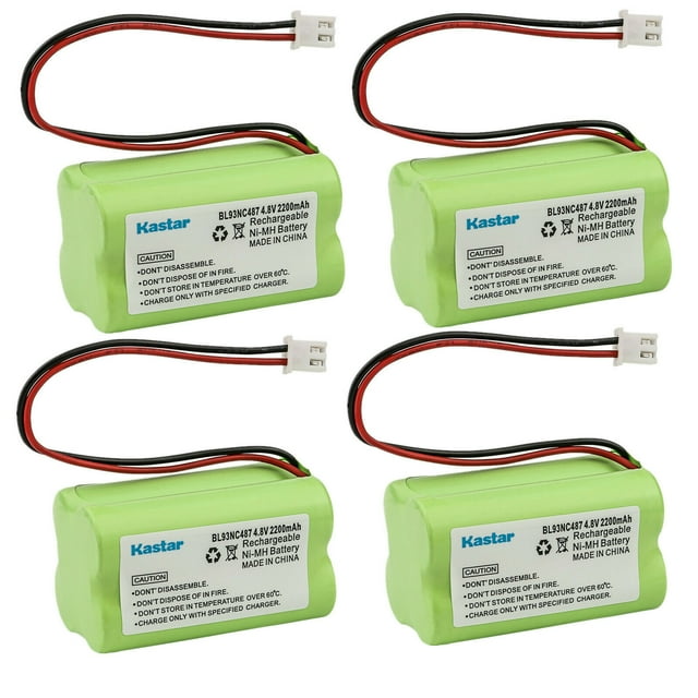 Kastar 4-Pack BL93NC487 Ni-MH Battery 4.8V 2200mAh Replacement for ...