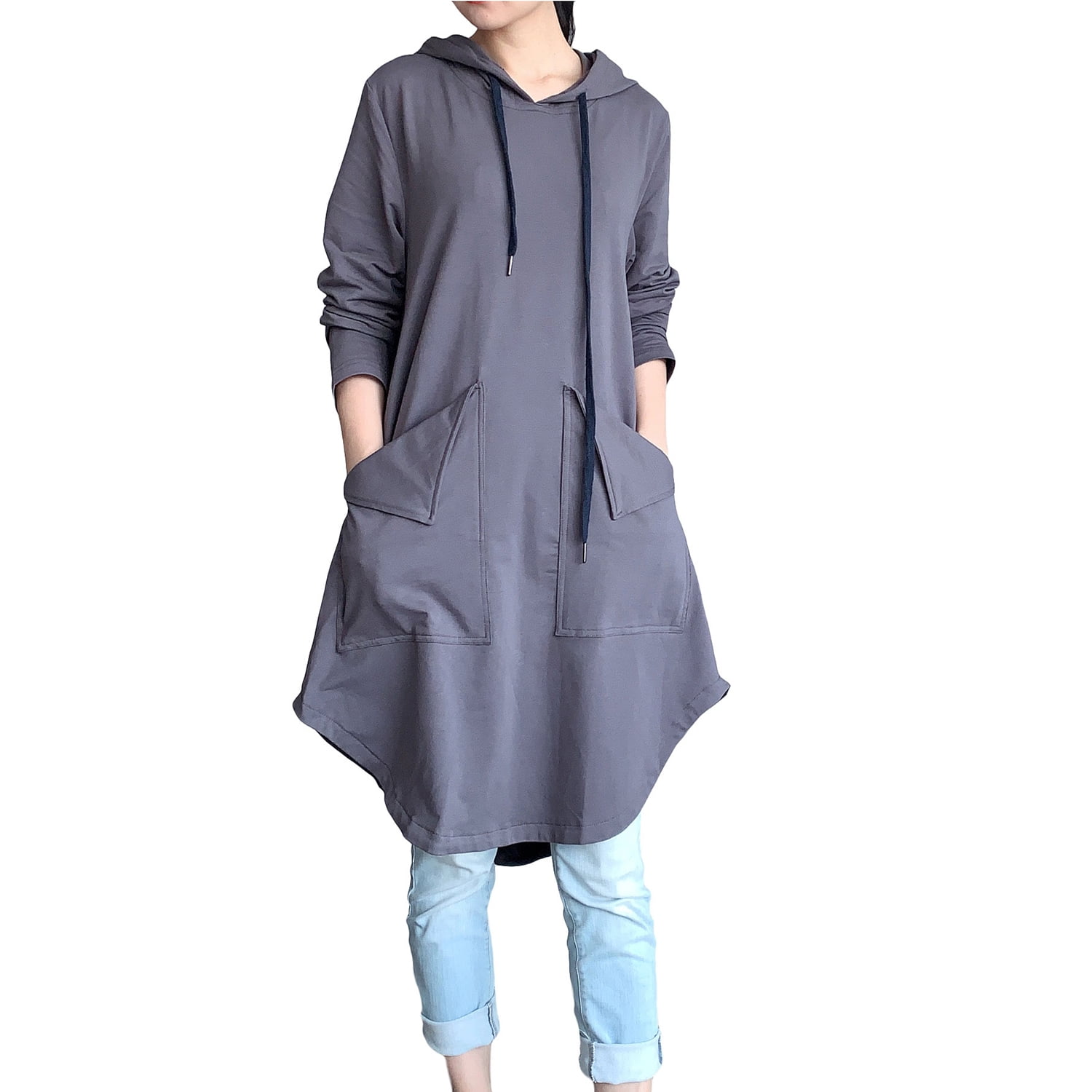 Mordenmiss Women's Sweatshirt Tunic Dresses Long Sleeve Casual ...
