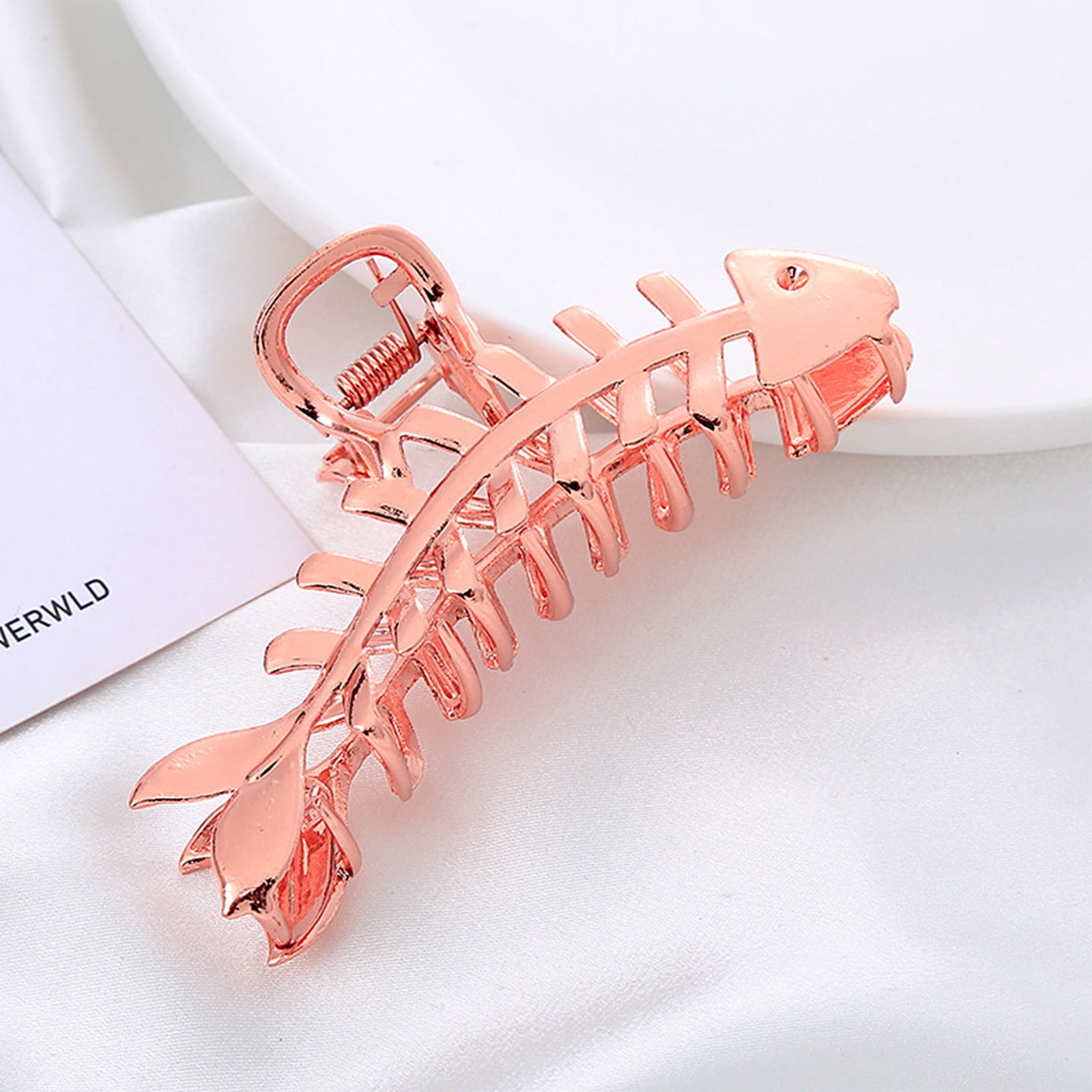 HIMIWAY Creative and Fashionable Fishbone Clasp Clip for Hair ...