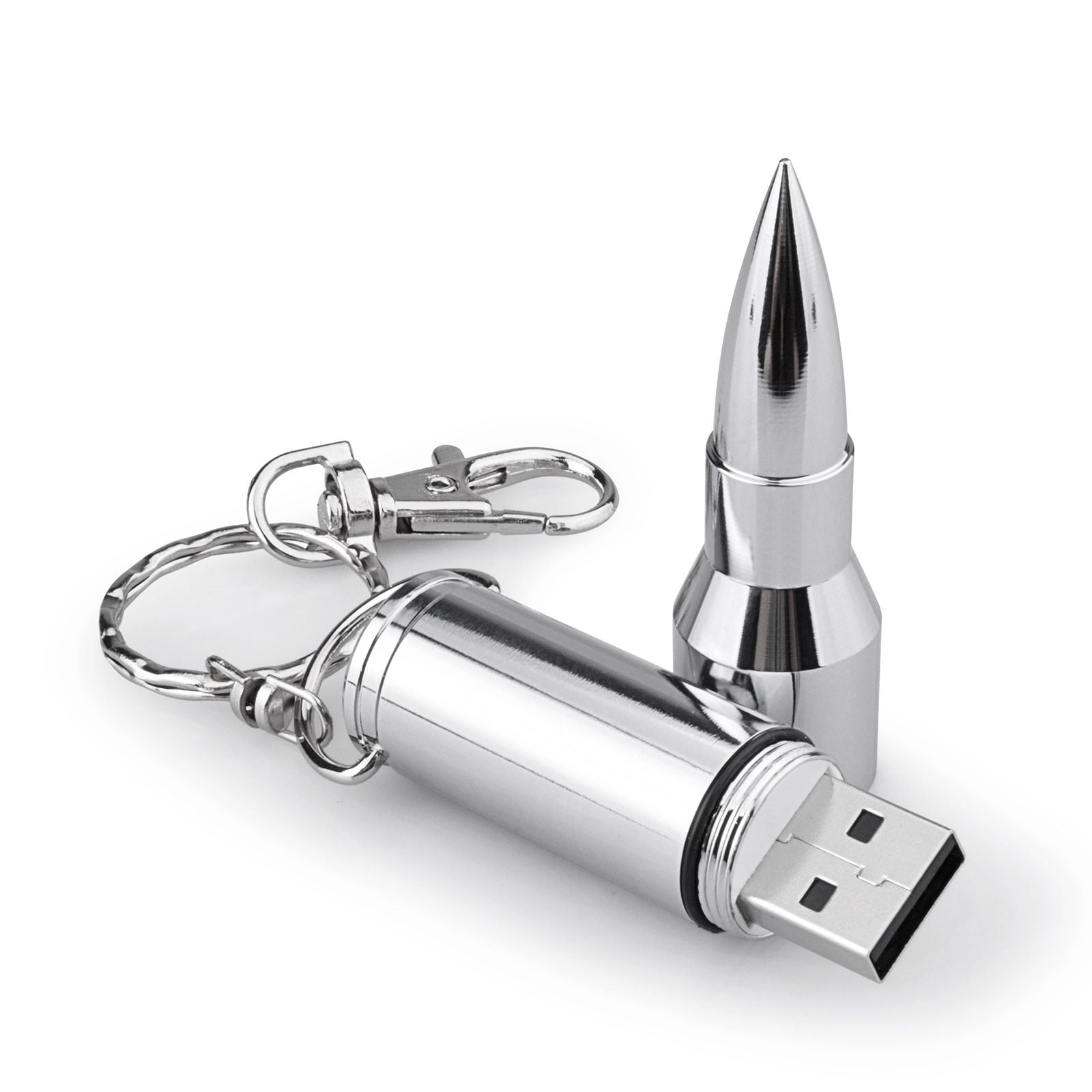 Topesel 64GB Bullet Shape USB Drive Flash with Keychain,Metal Thumb ...