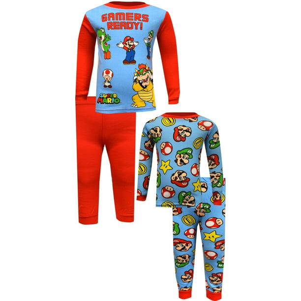 Favorite Characters Boys' Super Mario Gamers Ready 4 Piece Cotton ...