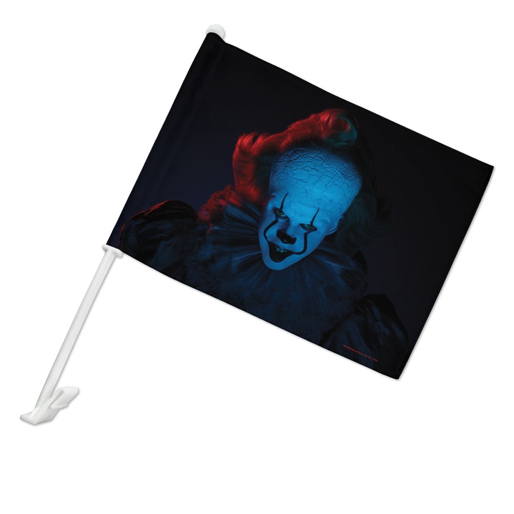 IT: Chapter 2 Blue Pennywise Car Truck Flag with Window Clip On Pole ...
