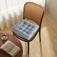 Squares Plush Winter Seat Cushion and Backrest, Soft Plush Chair Pad ...