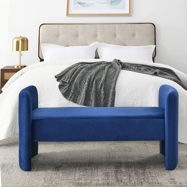Ottoman Velvet Bench 52 H Upholstered Ottoman For Bedroom End Of Bed