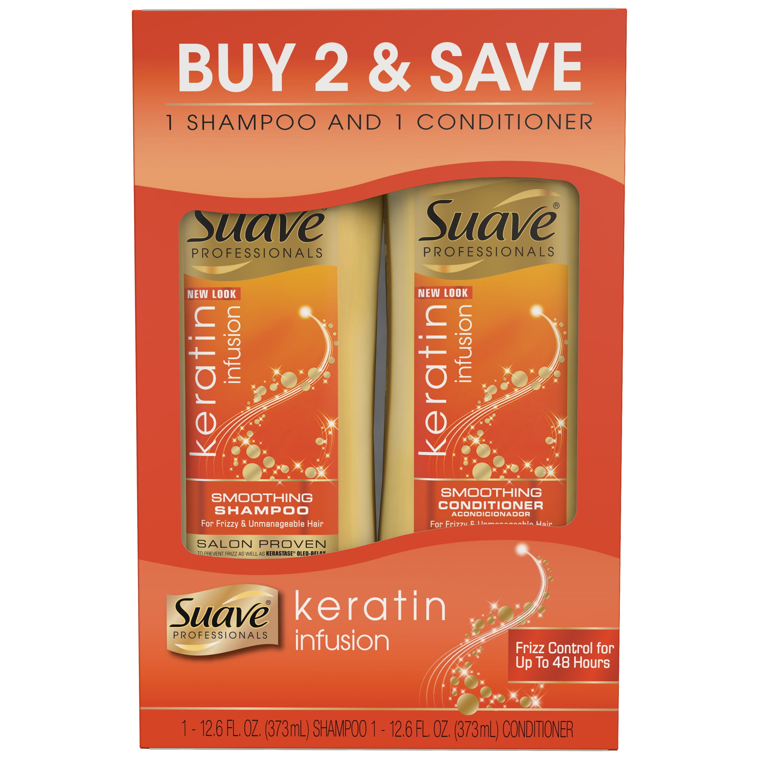Suave Professionals Smoothing Shampoo and Conditioner, Keratin Infusion ...