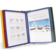 M&T Displays Desk Reference Organizer with 10 Black Double-Sided 8.5x11 ...