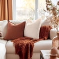 AUQ 2026 New Rust Throw Pillow Covers 18X18 Set of 2 Chenille Fall ...