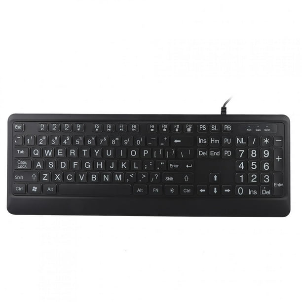 104 Keys Multimedia Keyboard, Ergonomic USB Keyboard, For Old Man Older ...
