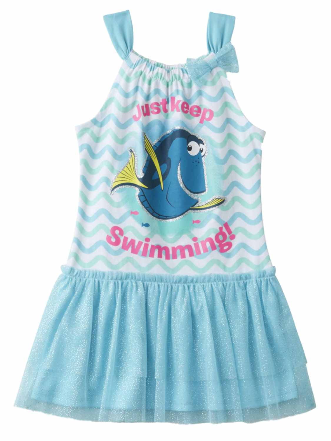 Disney Finding Dory Little Girls Blue Tulle Fish Dress Just Keep ...