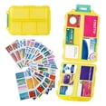 Portable Travel Medicine Organizer Box with 6 Compartments and Labels ...