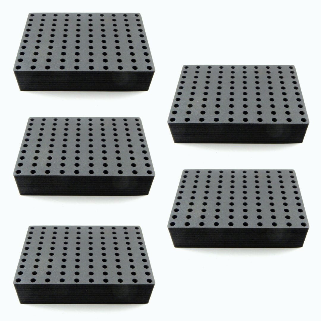 Polar Whale 5 Vial Transport Racks Black Foam Storage Rack Holder ...