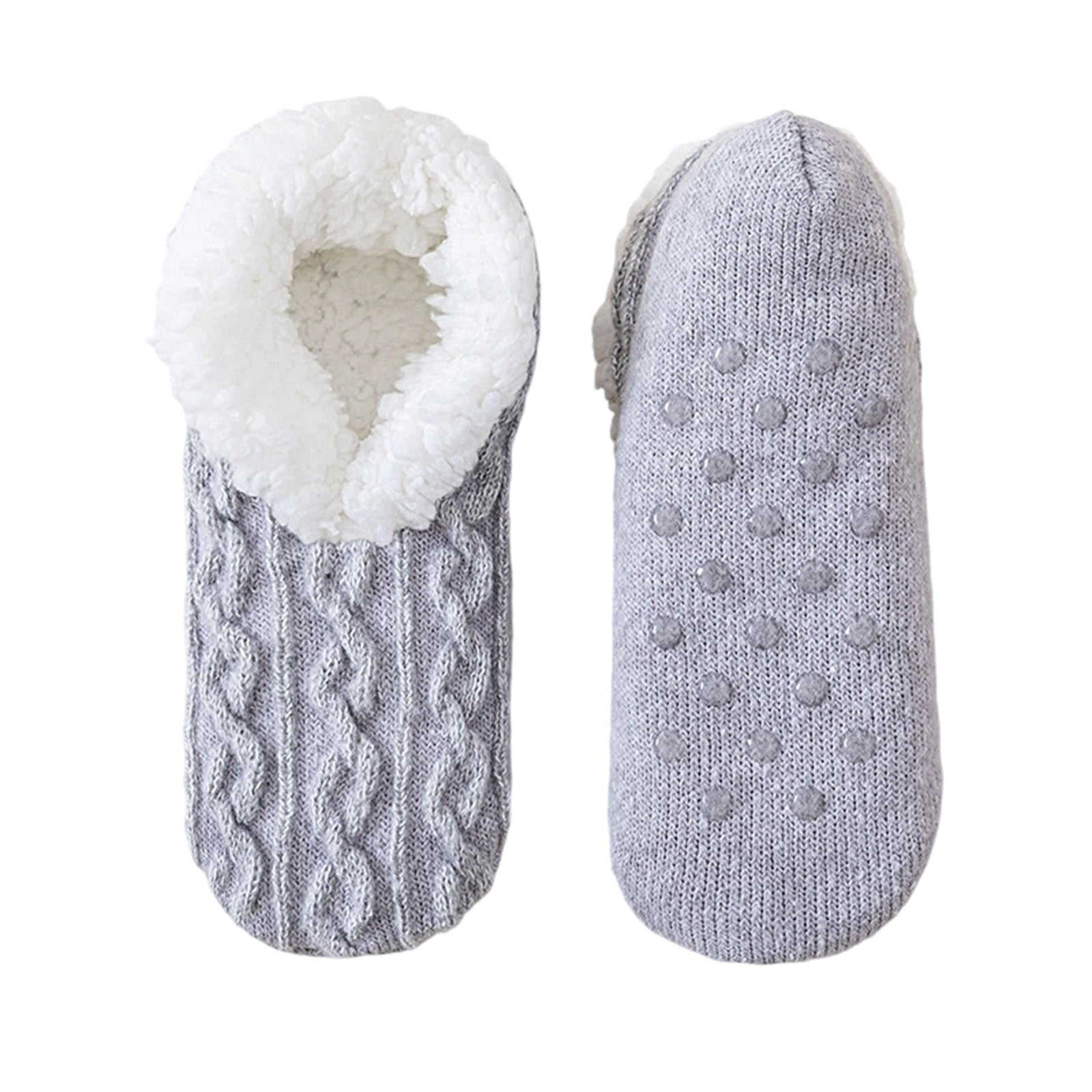 Click here for Lcklvx Womens Fleece Slipper Socks Thick Knitted F... prices