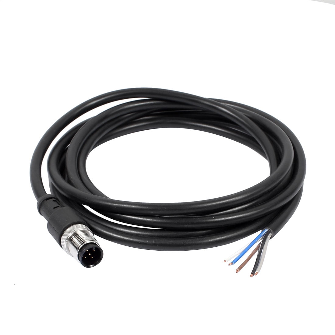 M12 2M Male Straight Head 5Pin Connector Aviation Electrical Cable ...