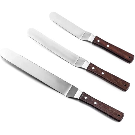 Icing Spatula Set, Angled Spatula Set, 3 Pcs Stainless Steel Angled ...