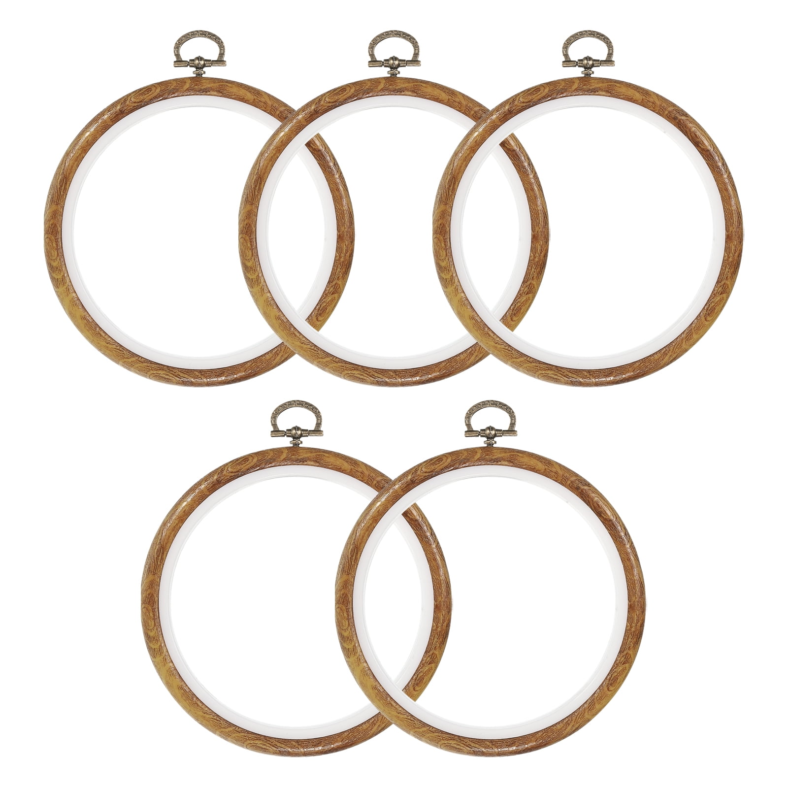 5" Rubber Round Embroidery Hoop Frame Cross Stitch Hoops Ring, 5 Pack ...