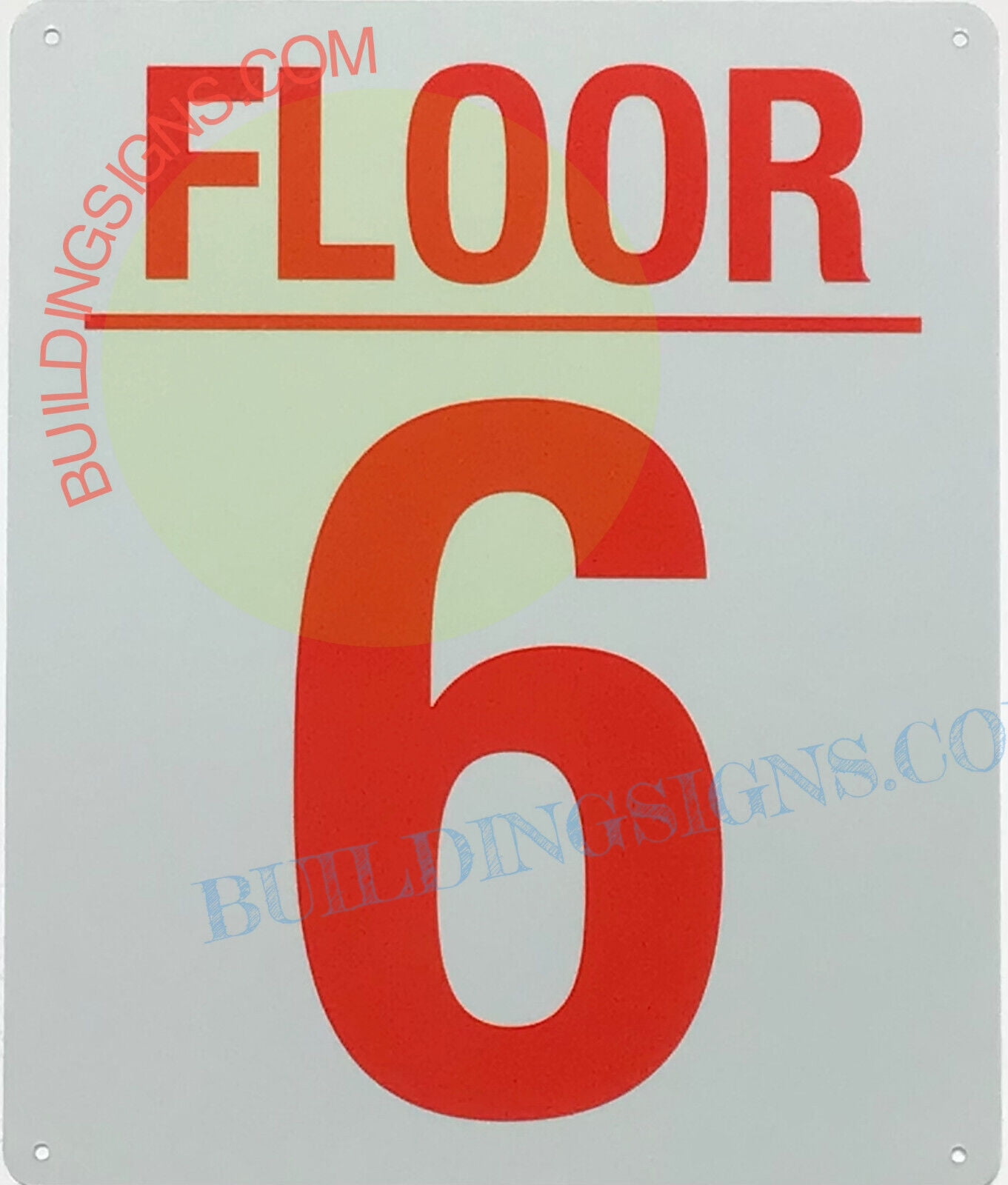 6 FLOOR SIGN (10x12,White,Aluminum) -ref21022 - Walmart.com