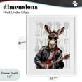 Stupell Industries Performing Musician Donkey White Framed Print Under ...