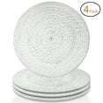 Better Homes & Gardens White Round Rattan Chargers Set of 4 - Walmart.com