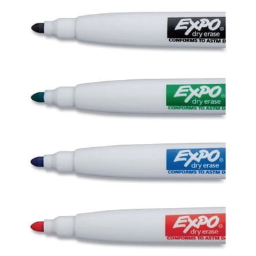 Expo Click Dry-Erase Markers, Fine Tip, Assorted Colors, 6 Pack ...