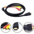 Lizheee Male to 3RCA AV Composite Male M/M Connector Adapter Cord Hdm1 ... Lizheee Male to 3RCA AV Composite Male M/M Connector Adapter Cord Hdm1 ...