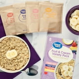 Great Value Instant Oatmeal Variety Pack, 1.23 oz, 8 Packets, Fruity ...