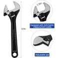 8" Adjustable Wrench,Black Oxide Wrench Fits for Automotive Plumbing ...