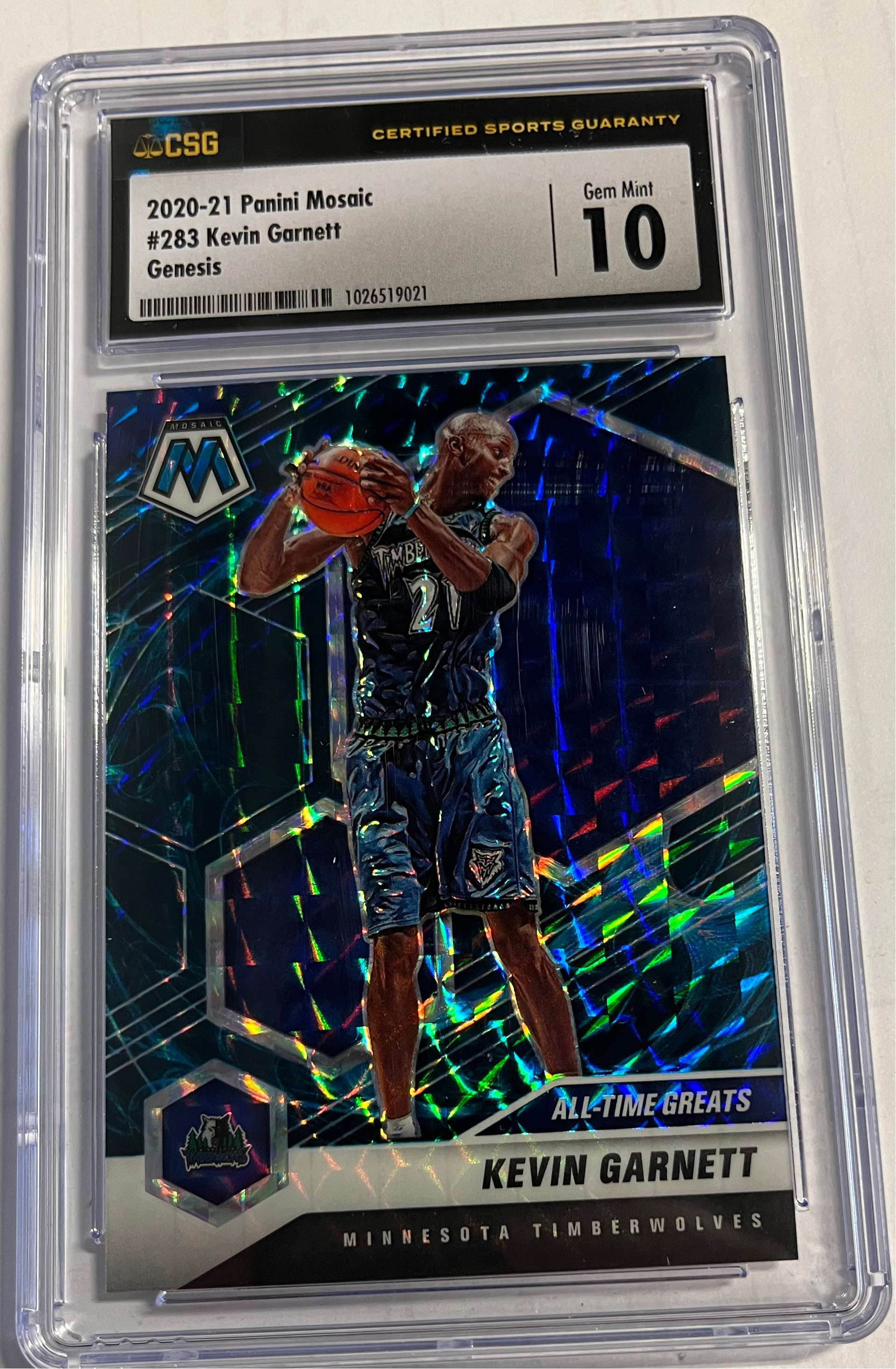 NBA 2020 Mosaic Basketball Kevin Garnett SSP Graded Card #283 (Gensis ...
