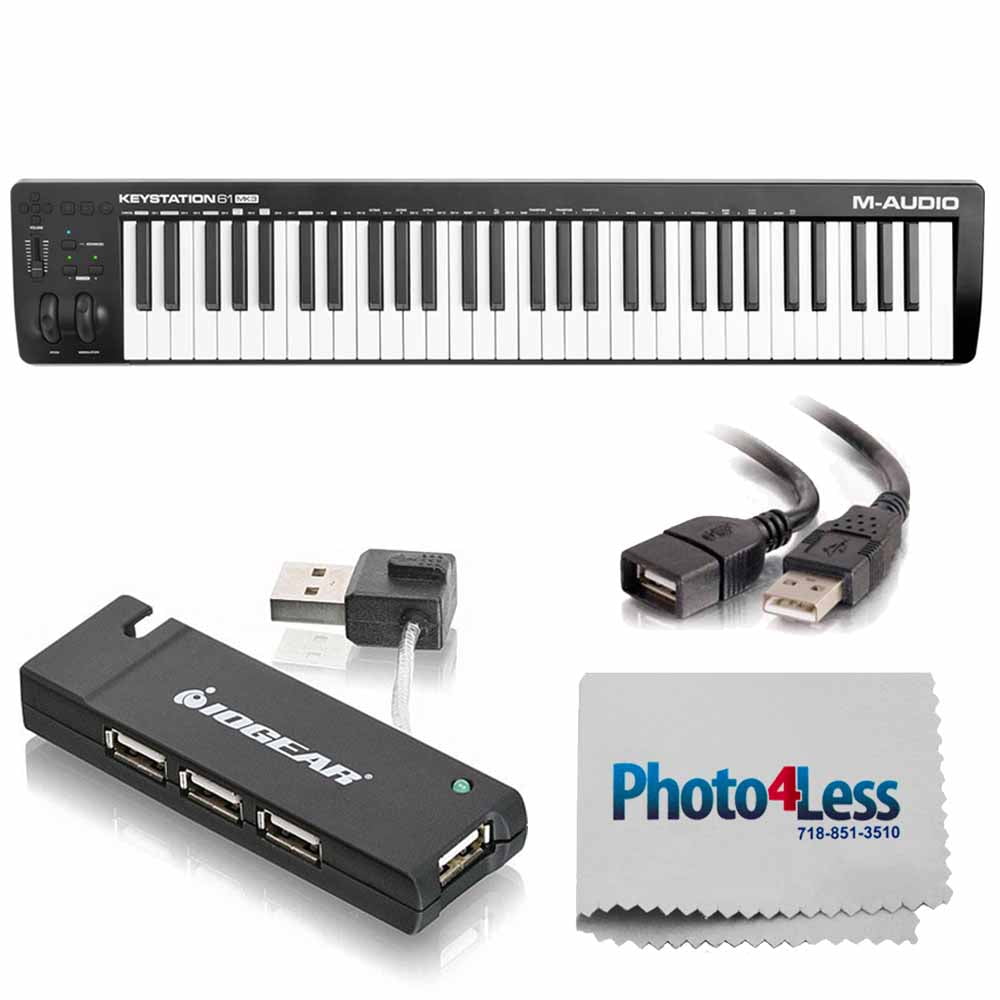 M-Audio Keystation 61 MK3 61-Key Semi-Weighted USB-MIDI Controller ...