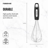 Farberware Metal Whisk with Black Handle, Stainless Steel, Egg and ...