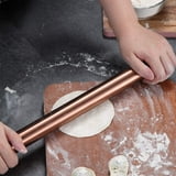 ReaNea Rose Gold Rolling Pin 16.7" Stainless Steel Matte Roller Rolling ...