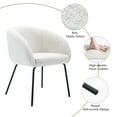 ONEVOG Modern Sherpa Upholstered Dining Chair, Leisure Accent Chair ...