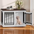 Uforic 28" Dog Crate Furniture, Wooden Indoor Dog Kennel with ...