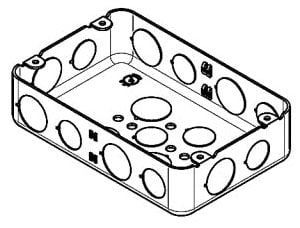 Steel City 2G 1/2 3/4, Conduit Gang Box, Gang Steel Box, 1/2In & 3/4In ...