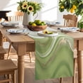 Abstract Geometric Sage Green Table Runner 60 Inch Long Gradient ...