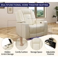 Multifunction Power Air Leather Recliner Sofa + 2 Chairs Set with LED ...