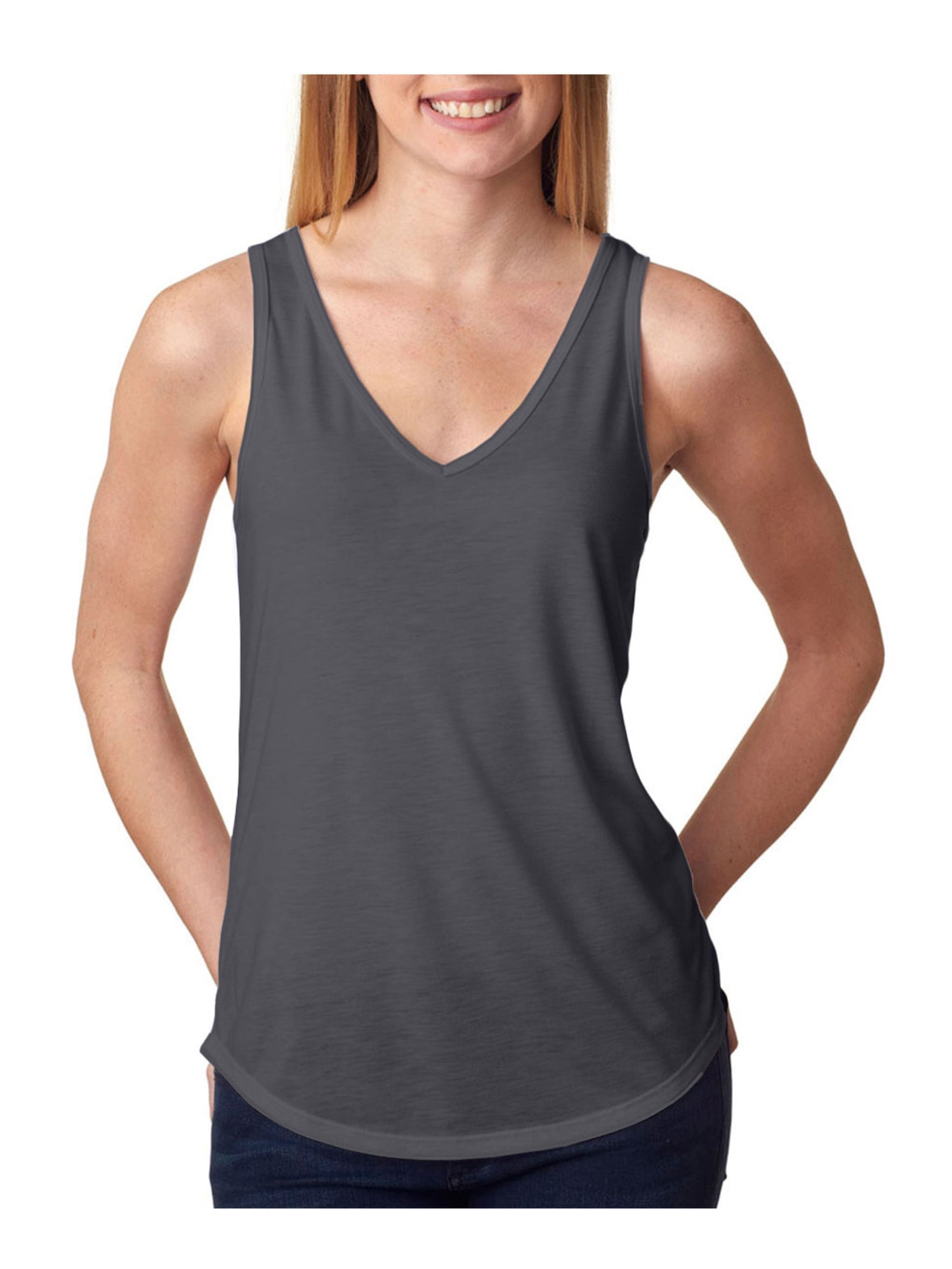 Bella Canvas Women's Flowy V-Neck Relaxed Drapey Tank Top, Style B8805 ...
