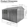 10 x 8ft Outdoor Storage Shed with Windows and Doors, Seizeen Shed with ...