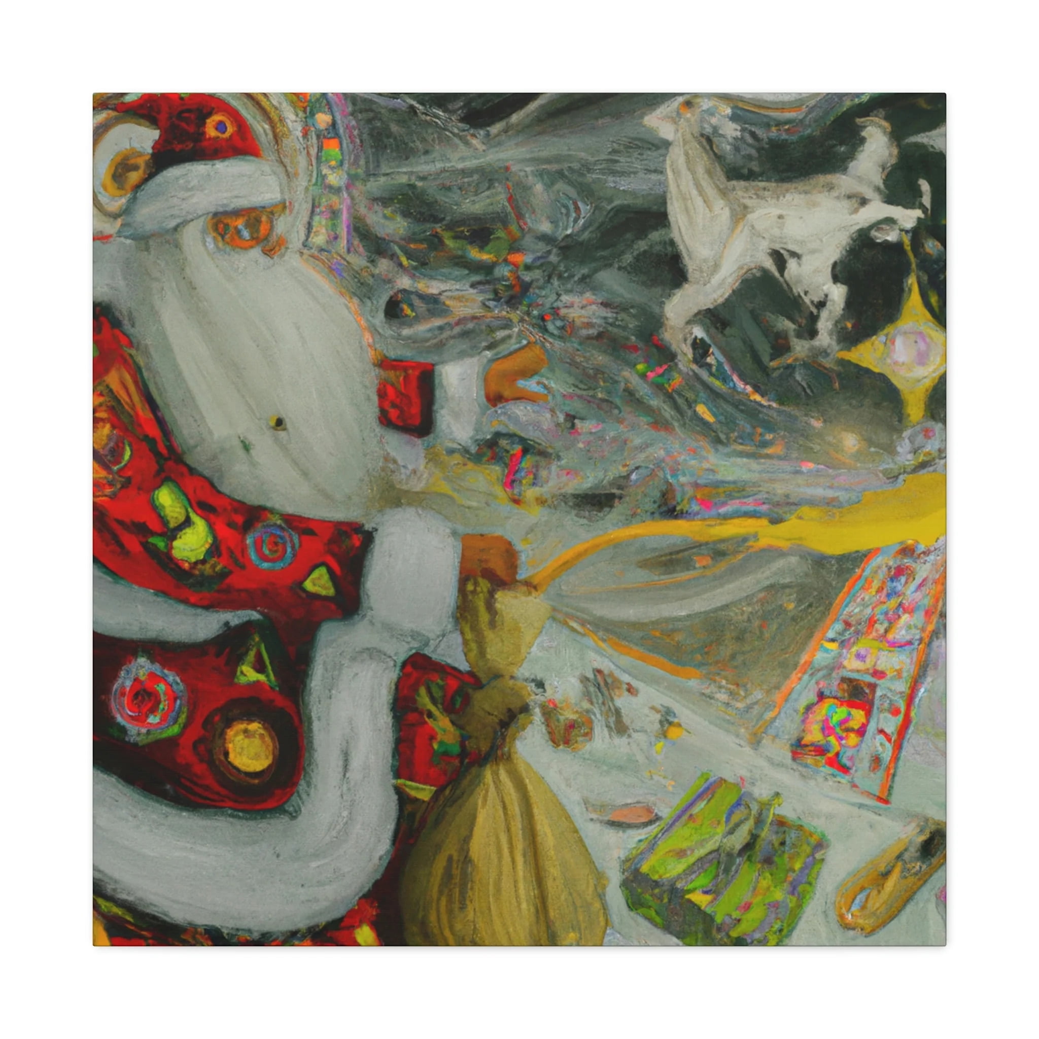 Santa's Surreal Sleigh - Canvas - Walmart.com