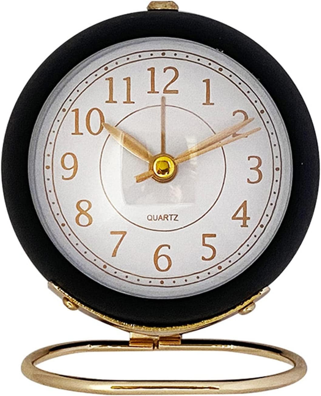SUNYOK Clocks,4 inch Super Silent Non Ticking Small Clock,Retro ...