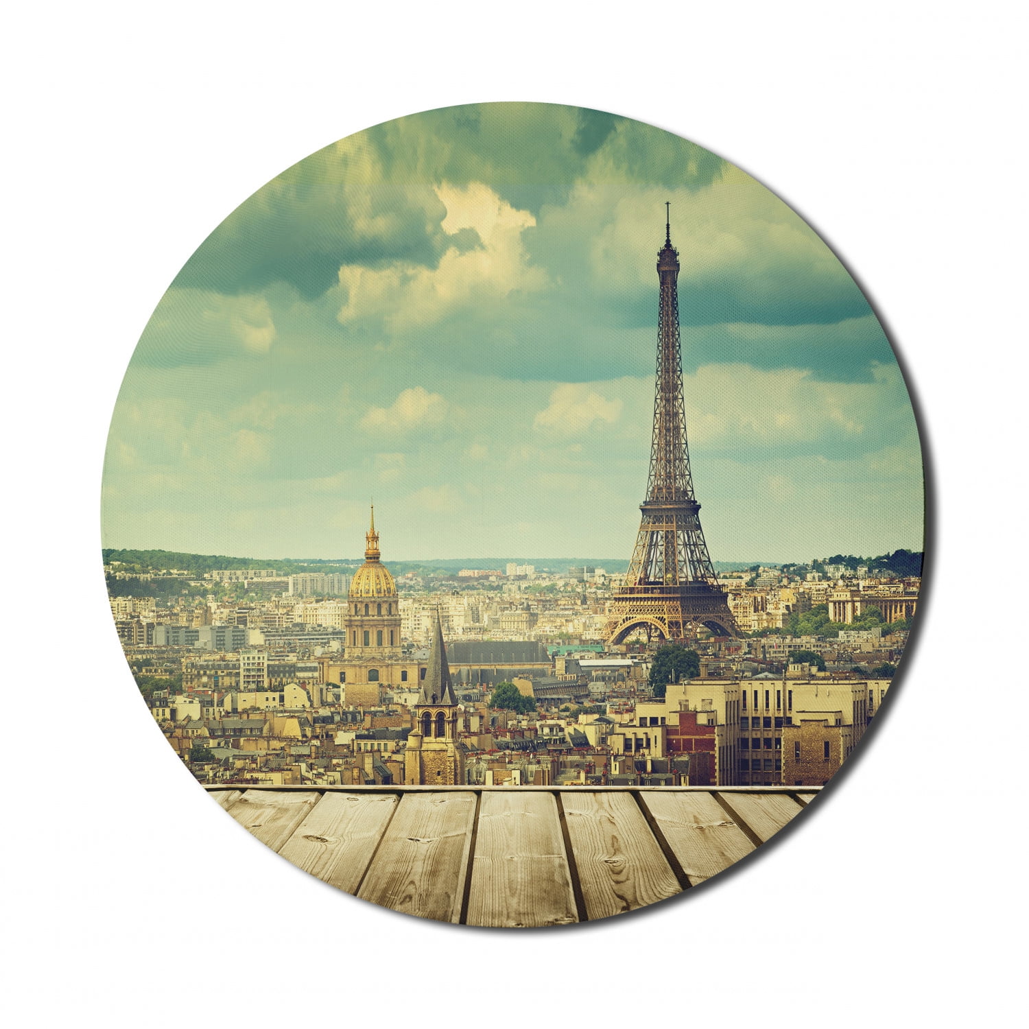 Eiffel Tower Mouse Pad for Computers, Paris Cityscape France Scene View ...