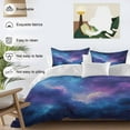 Starry Sky Bedding Duvet Cover Set Queen Size 4 Pieces Color Night Sky ...