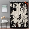 Bathroom Shower Curtain Horror Halloween Witch Dead Trees Waterproof ...