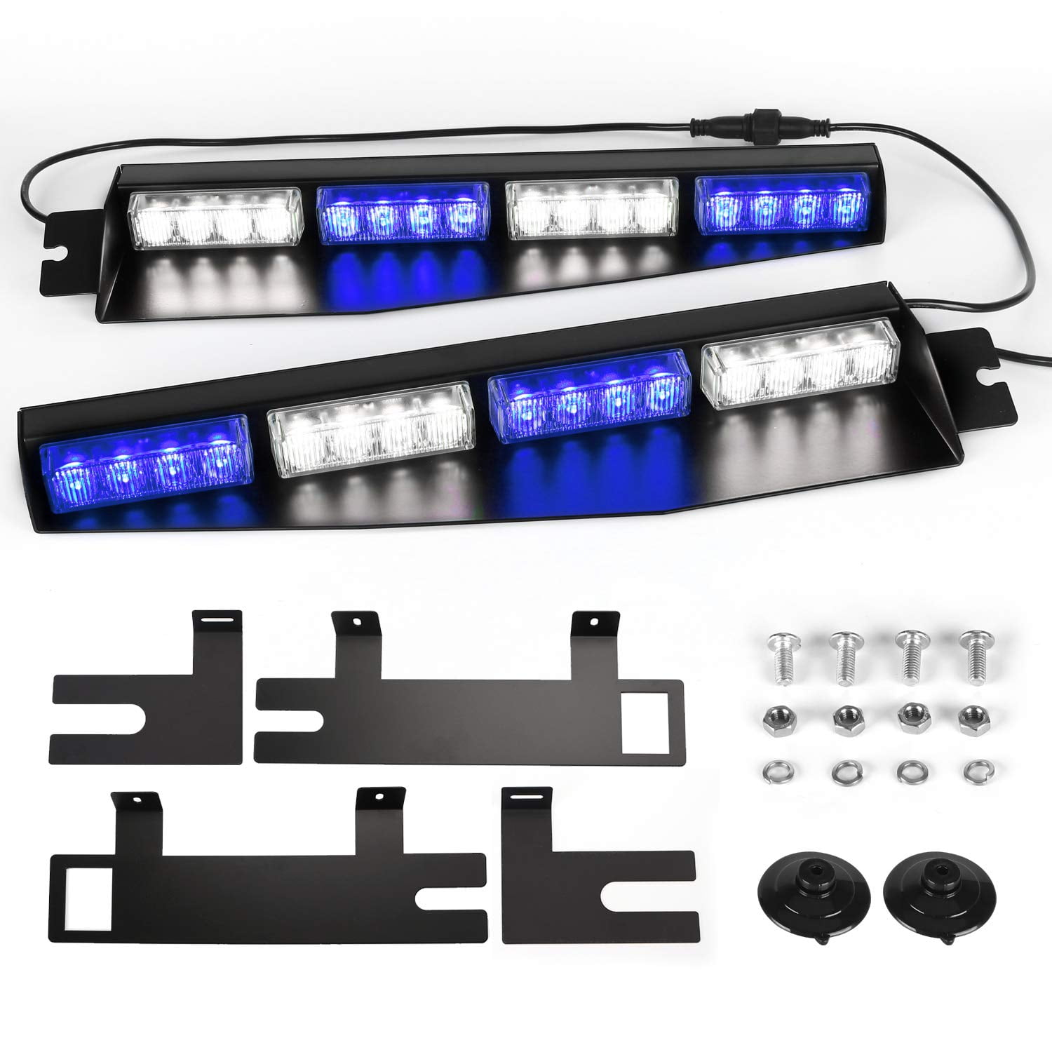 ASPL 32LED Visor Lights 26 Flash Patterns Windshield Emergency Hazard ...