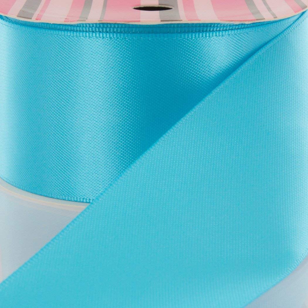 4" Turquoise Double Face Satin Ribbon 25 yard Reel - Walmart.com