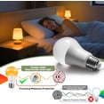 Sleep aid Amber Light Bulbs, Blue Light Blocking, A19 9W(60 Watt Equivt ...
