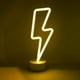 Isaac Jacobs LED Neon Yellow Lightning Bolt Tabletop Lamp - Walmart.com