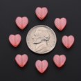 500gs Imitation Jelly Acrylic Beads Heart Salmon 8x8.5x5.5mm Hole: 2 ...