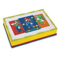 8" Round Super Mario Brothers Luigi Yoshi Wario Edible Cake Topper ...