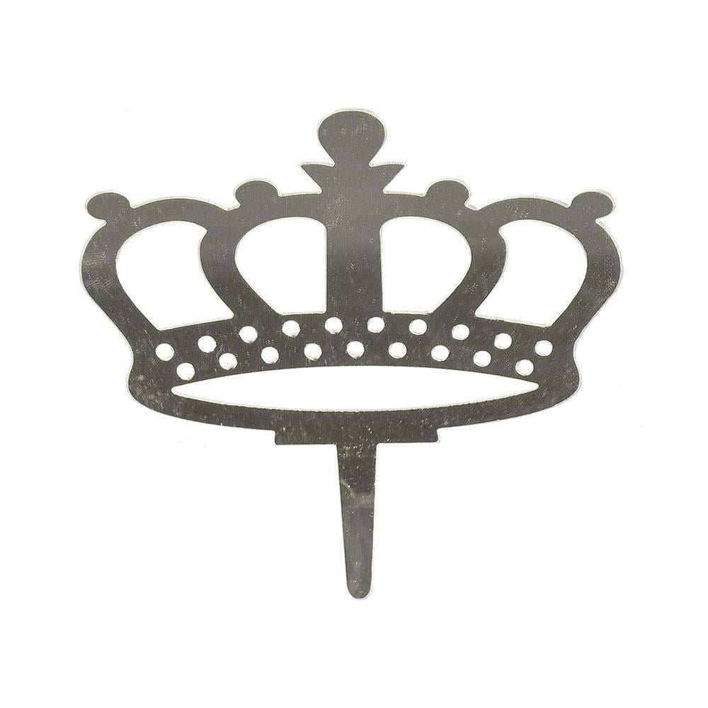 Crown Mirrored Acrylic Cake Topper, 4-1/2-Inch - Walmart.com